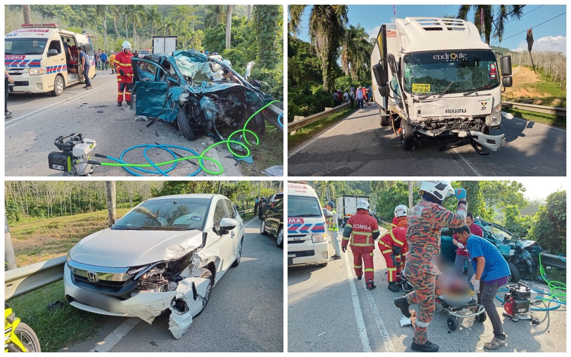 Dua maut, dua parah nahas tiga kenderaan di Kuala Krai Dua maut, dua parah nahas tiga kenderaan di Kuala Krai